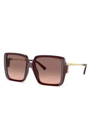 Tiffany & Co. 55mm Square Sunglasses - Burgundy