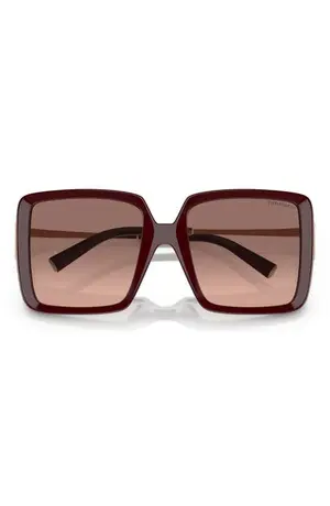 Tiffany & Co. 55mm Square Sunglasses - Burgundy