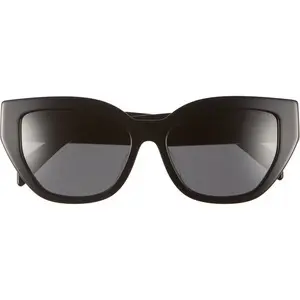 Prada Prada 55mm Butterfly Sunglasses Black