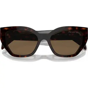 Prada Prada 55mm Butterfly Sunglasses Dark Brown