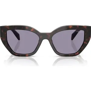 Prada 55mm Butterfly Sunglasses - Grey Green