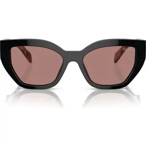 Prada 55mm Butterfly Sunglasses - Lite Brown