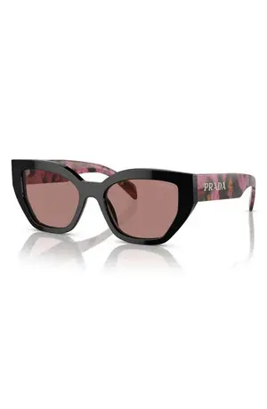 Prada 55mm Butterfly Sunglasses - Lite Brown
