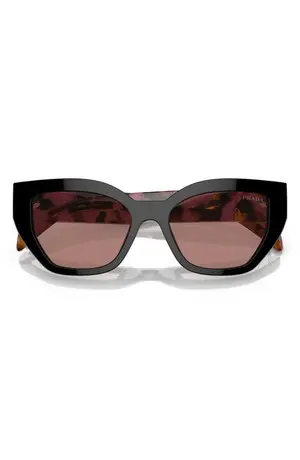Prada 55mm Butterfly Sunglasses - Lite Brown