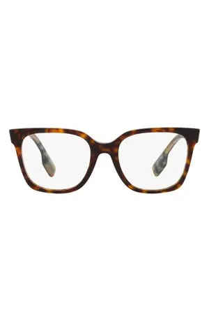 Burberry Evelyn 52mm Square Optical Glasses - Dark Havana