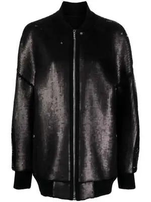 Rick Owens Peter Sequin-embellished Bomber Jacket - Black