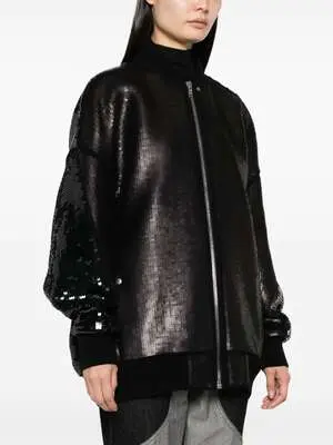Rick Owens Peter Sequin-embellished Bomber Jacket - Black