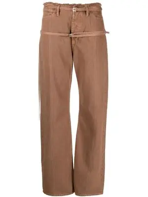 Jacquemus Le De Nîmes Belted Jeans - Brown