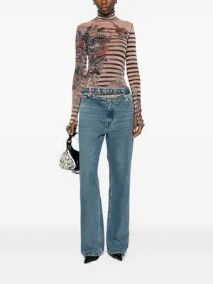 Y/Project Evergreen Y Belt Jeans - Blue - 50% Off | Editorialist