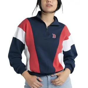 LUSSO Boston Red Sox Malia Quarter-zip Sweatshirt