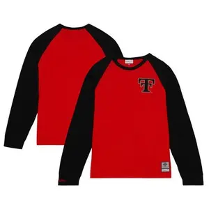 Mitchell & Ness Texas Tech Raiders Legendary Slub Raglan Long Sleeve T-shirt - Red