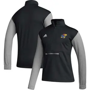 Adidas Kansas Jayhawks Sideline Aeroready Half-zip Top