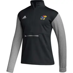 Adidas Kansas Jayhawks Sideline Aeroready Half-zip Top