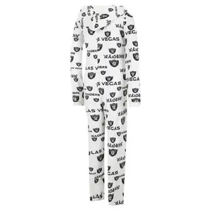 CONCEPTS SPORT Las Vegas Raiders Docket Hoodie Full-zip Union Suit By - Cream