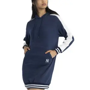 LUSSO New York Yankees Mara Tri-blend Hoodie Dress - Navy