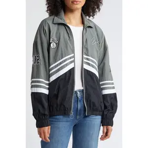 WEAR BY ERIN ANDREWS Brooklyn Nets Vintage Full-zip Windbreaker