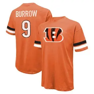MAJESTIC THREADS Joe Burrow Cincinnati Bengals Name & Number Oversize Fit T-shirt - Orange