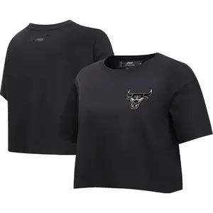 PRO STANDARD Chicago Bulls Holiday Glam Boxy T-shirt - Black