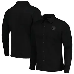 ANTIGUA Portland Timbers Streamer Diamond Button-up Shacket - Black
