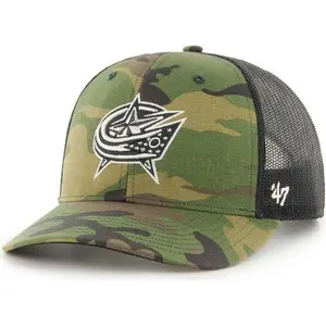 '47 Columbus Blue Jackets Trucker Adjustable Hat - Camo