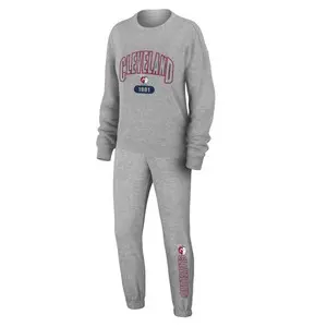 WEAR BY ERIN ANDREWS Cleveland Guardians Knitted Lounge Set By - Gray