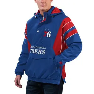 STARTER Philadelphia 76ers Home Team Hoodie Half-zip Jacket