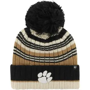 '47 Clemson Tigers Barista Cuffed Knit Hat With Pom - Khaki