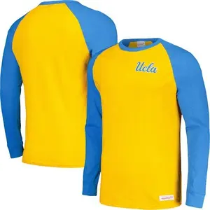 Mitchell & Ness Ucla Bruins Legendary Slub Raglan Long Sleeve T-shirt - Blue