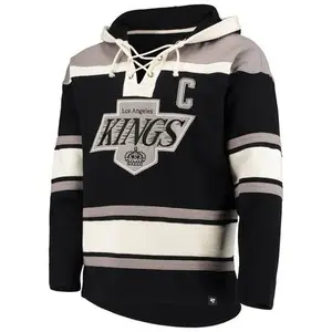 '47 47 Los Angeles Kings Wayne Gretzky Retired Player Name & Number Lacer Pullover Hoodie