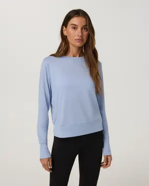 Vuori Daydream Crew Neck Long Sleeve T-shirt - Celestial Heather