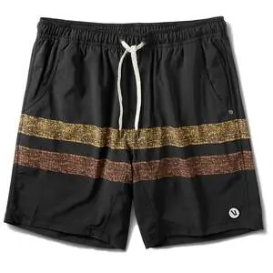 Vuori Kore Lined Shorts Black Saffron Texture