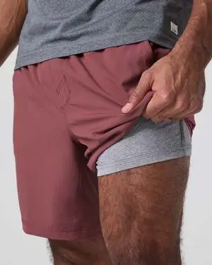 Vuori Kore Lined Shorts Saltwater Red