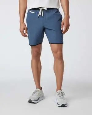 Vuori Banks Shorts - Azure Linen Texture