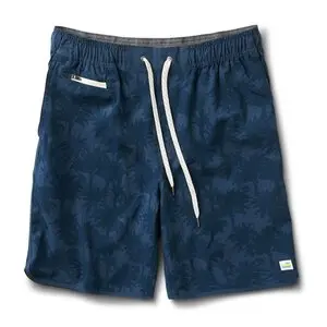 Vuori Banks Shorts Unlined 7 Indigo Multi Palm