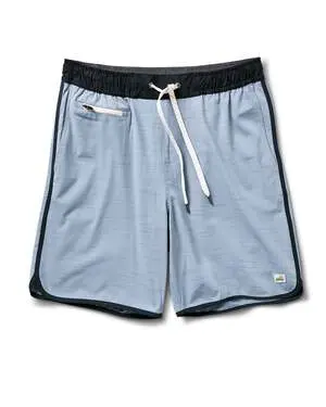 Vuori Banks Shorts Unlined 7 Light Cloud Slub Stripe