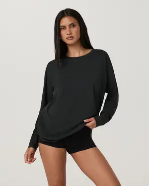 Vuori Long-sleeve Tee - Washed Black
