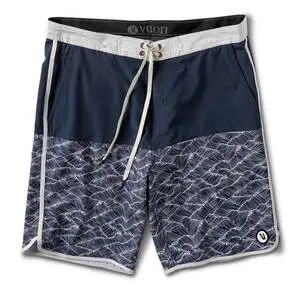 Vuori Boardshorts Navy Wave Block