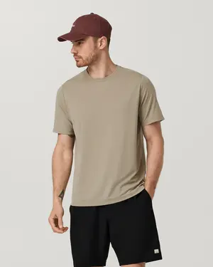 Vuori Current Tech T-shirt - Biscotti