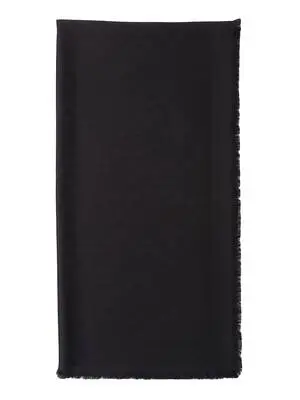 Prada Symbole Silk And Wool Jacquard Shawl Black