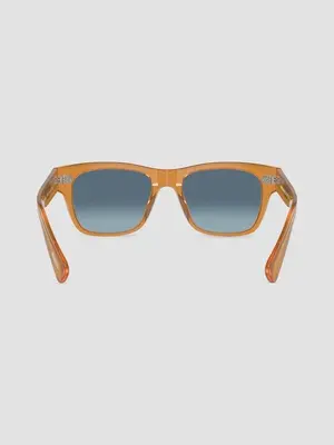 Oliver Spencer Birell 52mm Acetate Rectangular Sunglasses - Amber