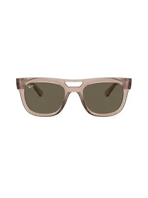 Ray-ban Rb4426 Phil 54mm Square Sunglasses Brown