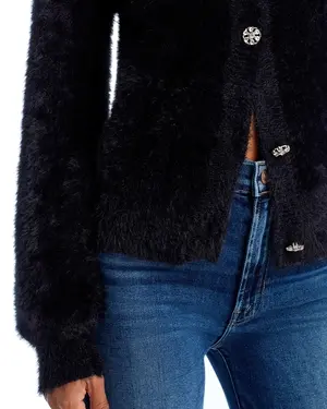 Aqua Eyelash Cardigan Exclusive - Black
