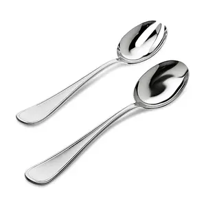 RICCI ARGENTIERI Ascot 2 Piece Salad Serving Set - Silver