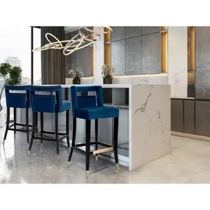 TOV FURNITURE Hart Velvet Bar Stool