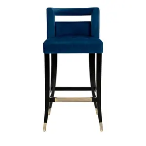 TOV FURNITURE Hart Velvet Bar Stool