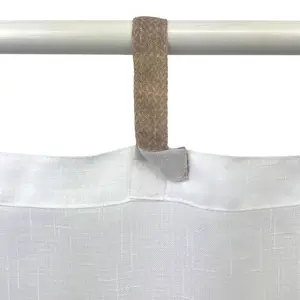 ELRENE HOME FASHIONS Darien Solid Indoor/outdoor Sheer Adhesive Loop Tab Top Window Curtain Panel, 52 X 84