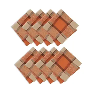 ELRENE HOME FASHIONS Autumnal Harvest Plaid Napkins, Set Of 8 - Multi