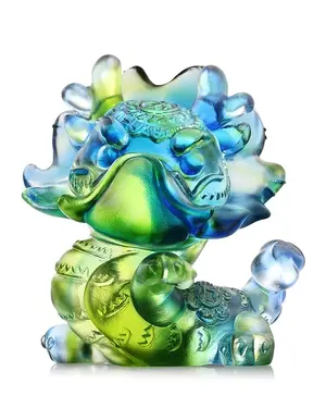 LIULI Chinese Zodiac Animals In Bright Florals So Spirited Crystal Figure