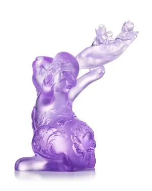 LIULI Spring Breeze Felicitous Rabbit Crystal Figure