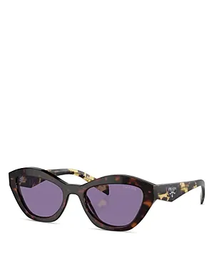 Prada Symbole Butterfly Sunglasses, 55mm - Havana/purple Mirrored Solid
